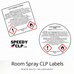 Transparent Room Spray CLP labels - Non Hazardous base – Speedy CLP